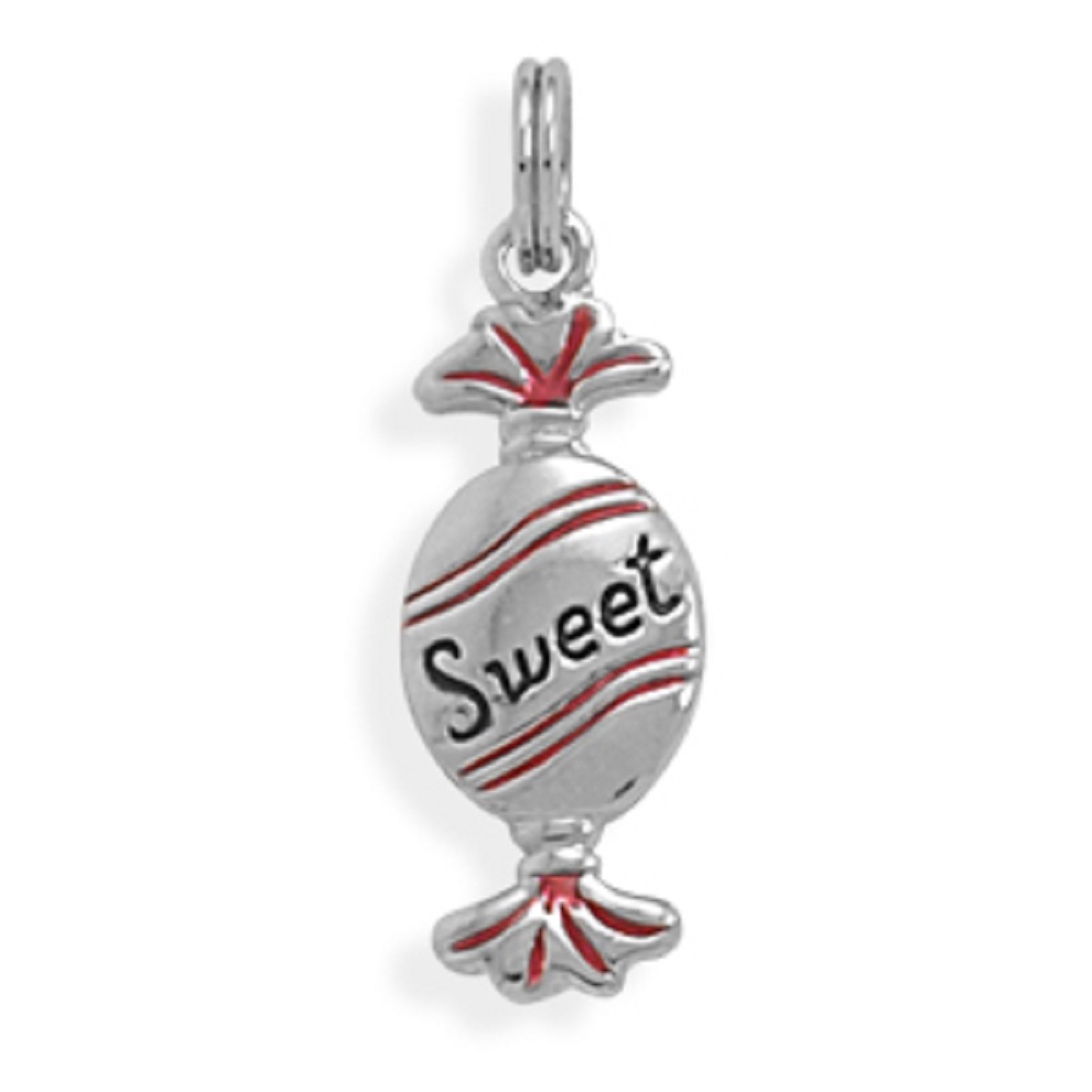 3D Individually Wrapped Hard Candy Charm Sterling Silver 3D ...